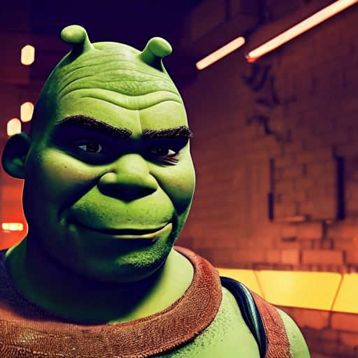 Stable Diffusion prompt: shrek cyborg in cyberpunk 2 0 7 ...