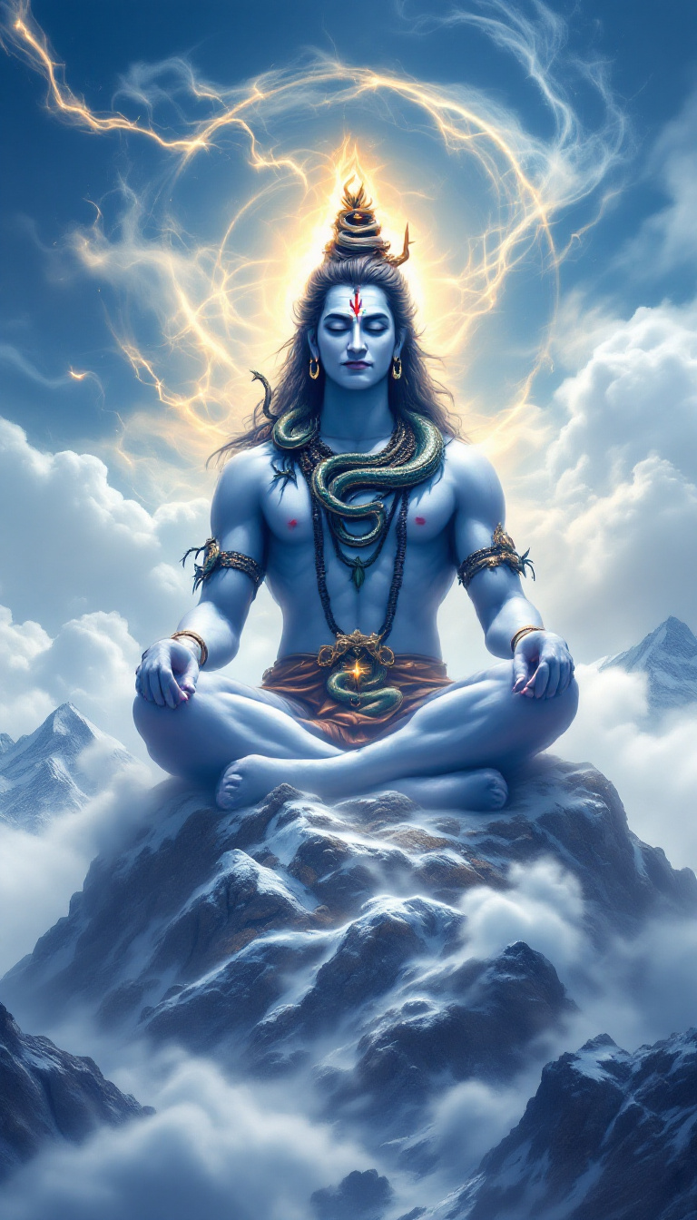 FLUX prompt: "Generate an image of god shiva, the Hindu d...