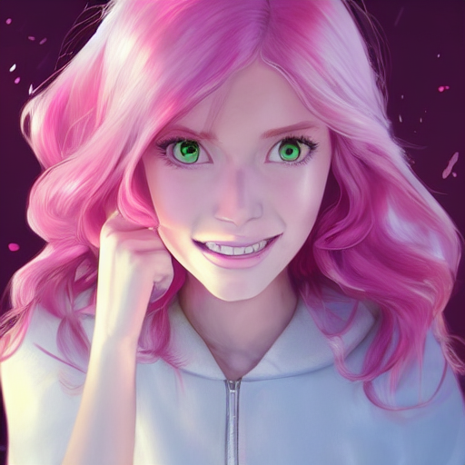 Stable Diffusion prompt: cute girl with long hair and a ...