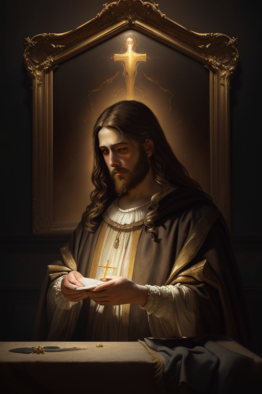 DreamShaper prompt: breathtaking soft Jesus Christ painti...