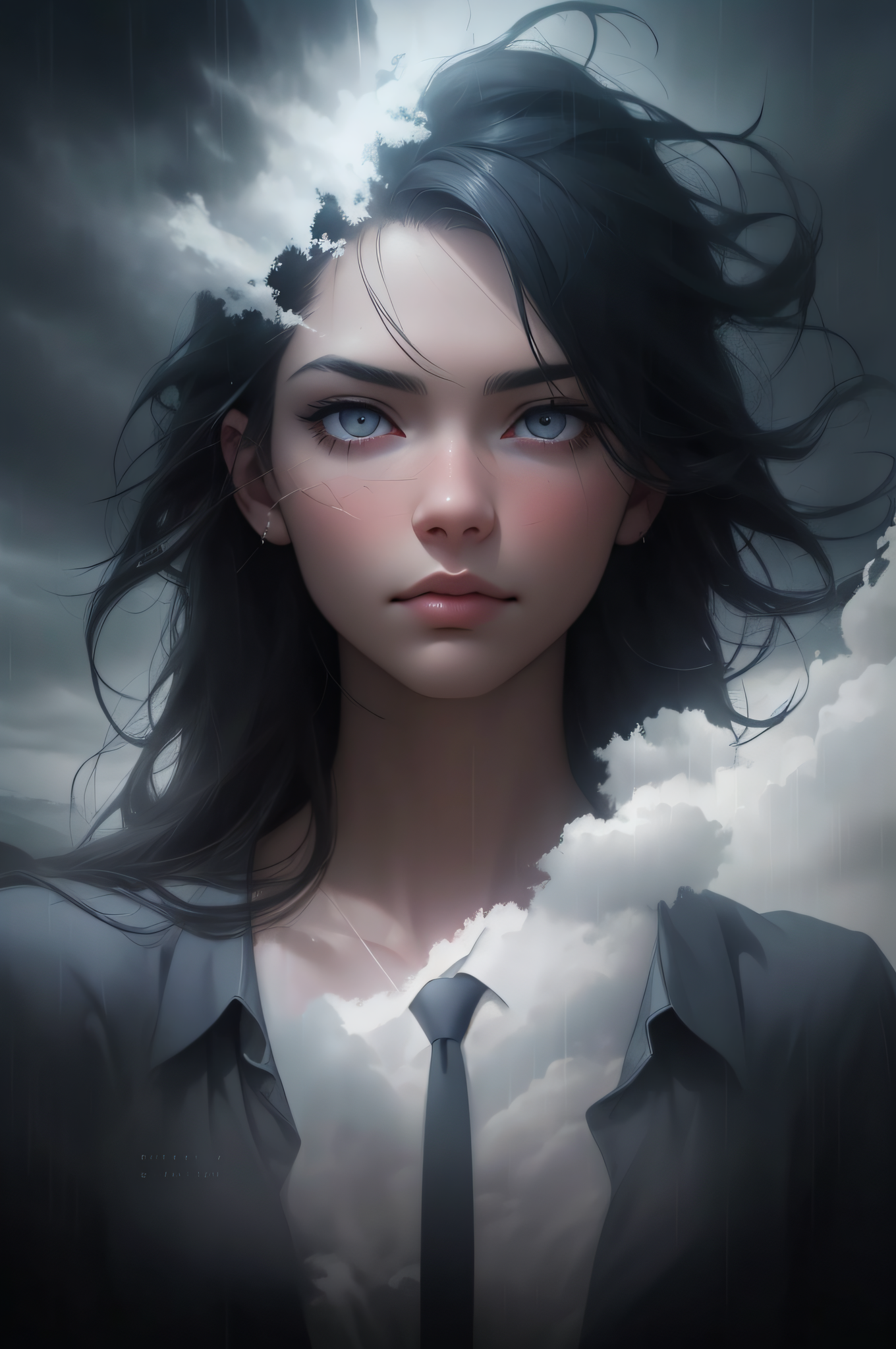 ReV Animated prompt: very pretty girl immersed in a giant...