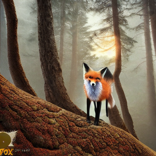 Stable Diffusion prompt: fox, forest, profile, ,detailed,...