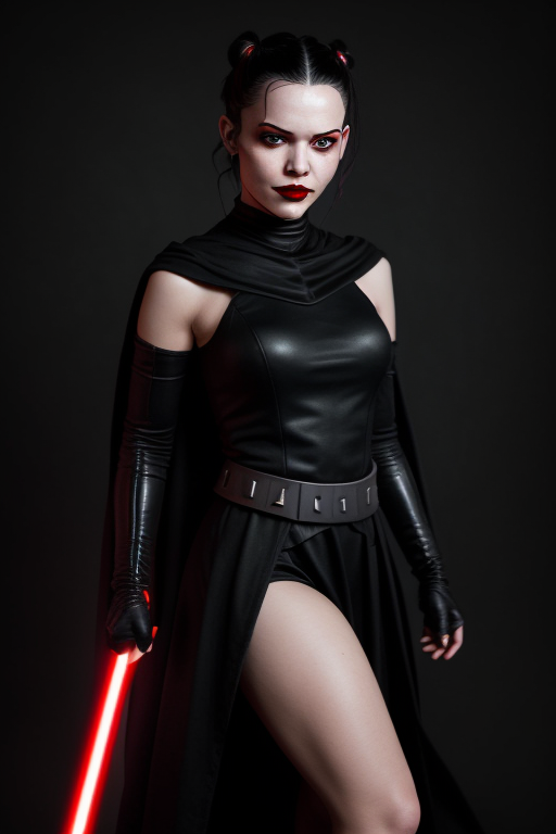 epiCRealism prompt: rey skywalker as sith lady in black s...