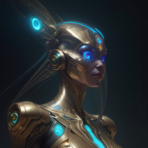 DreamShaper prompt: hyper advanced cyborg alien ai, sci f...