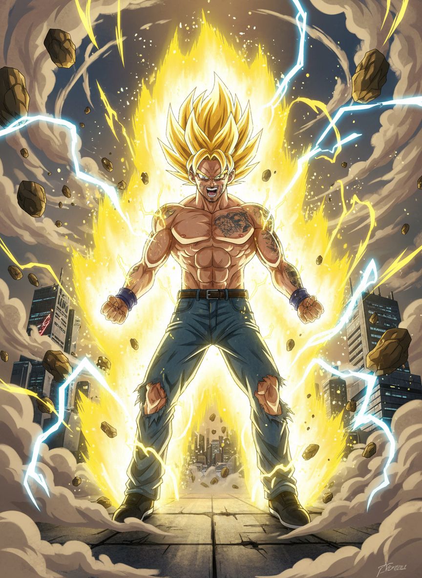 Nano Banana prompt: "Ultra-epic slow transformation of a ...