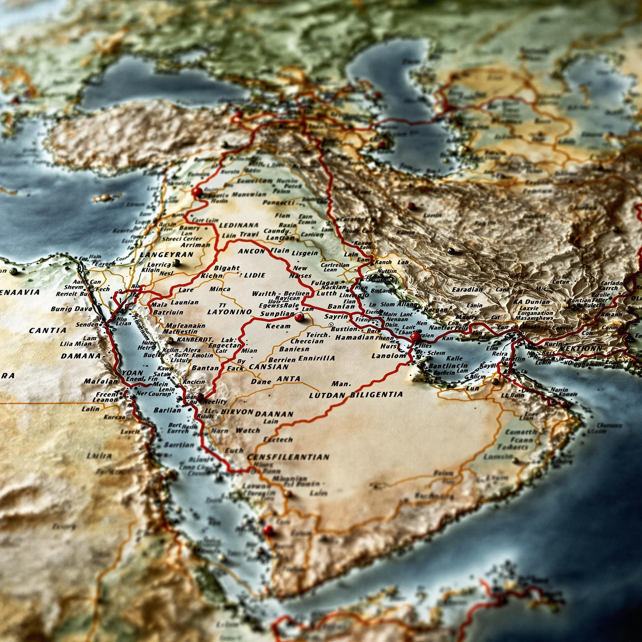 FLUX prompt: A detailed map of ancient trade routes. dslr...