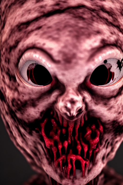 Stable Diffusion prompt: creepy face, haunting, cursed, v...