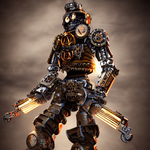 Stable Diffusion prompt: Soldier, mechanical Hawk, steam...